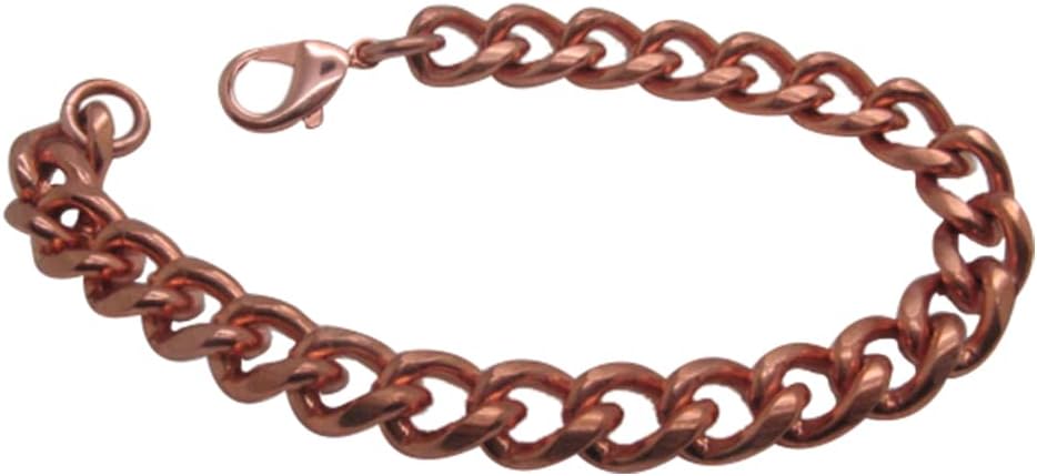 Amazon.com: 7 Inch Solid Copper Link Bracelet CB899G - 7/16 of an inch ...