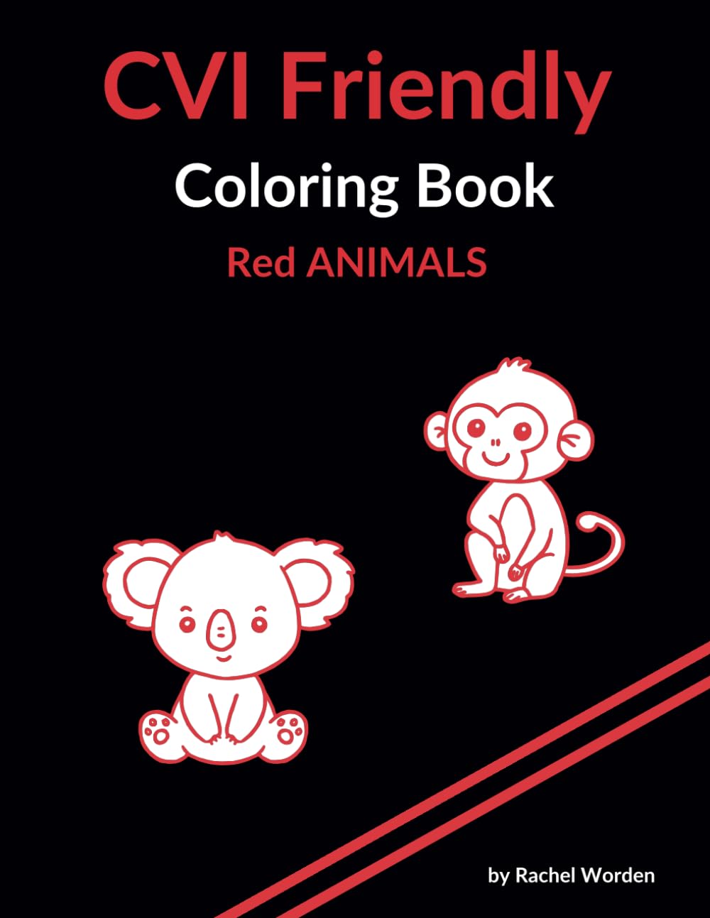 Amazon.com: High Contrast CVI Friendly Coloring Book - Red: With Red ...