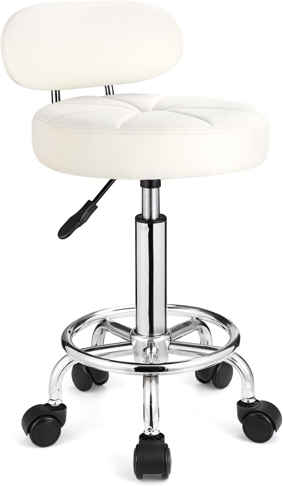 Amazon.com: HomGarden Height Adjustable Rolling Swivel Salon Stool, PU ...