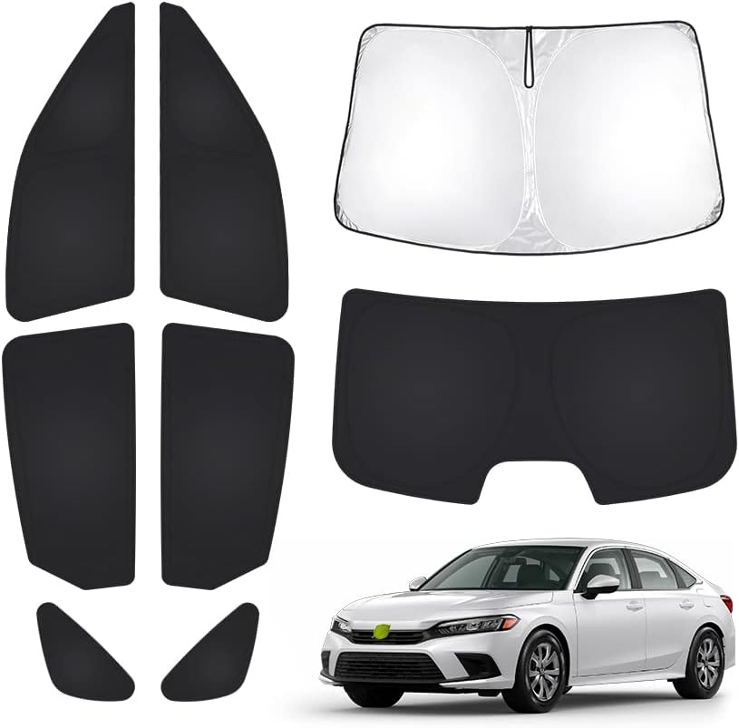 Amazon.com: Sunsdrew 8PCS Civic Windshield Sun Shade for Honda Civic ...