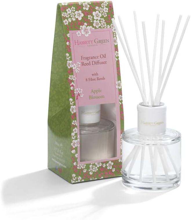 Hassett Green London Fragrance Oil Reed Diffuser - 100ml Glass Bottle ...