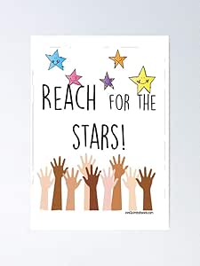 Amazon.com: Growth Mindset Posters - Elementary Classroom Reach For The ...