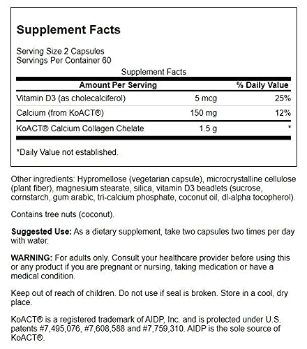 Swanson Koact Calcium Collagen Chelate 120 CapsulesB005M2O3JA ...