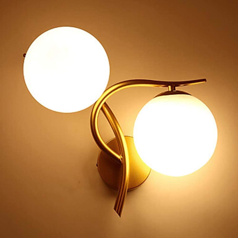 Buy SVDK Pack of 1 Gold Modern Dual Globe Wall Lamp Light for Bedroom ...