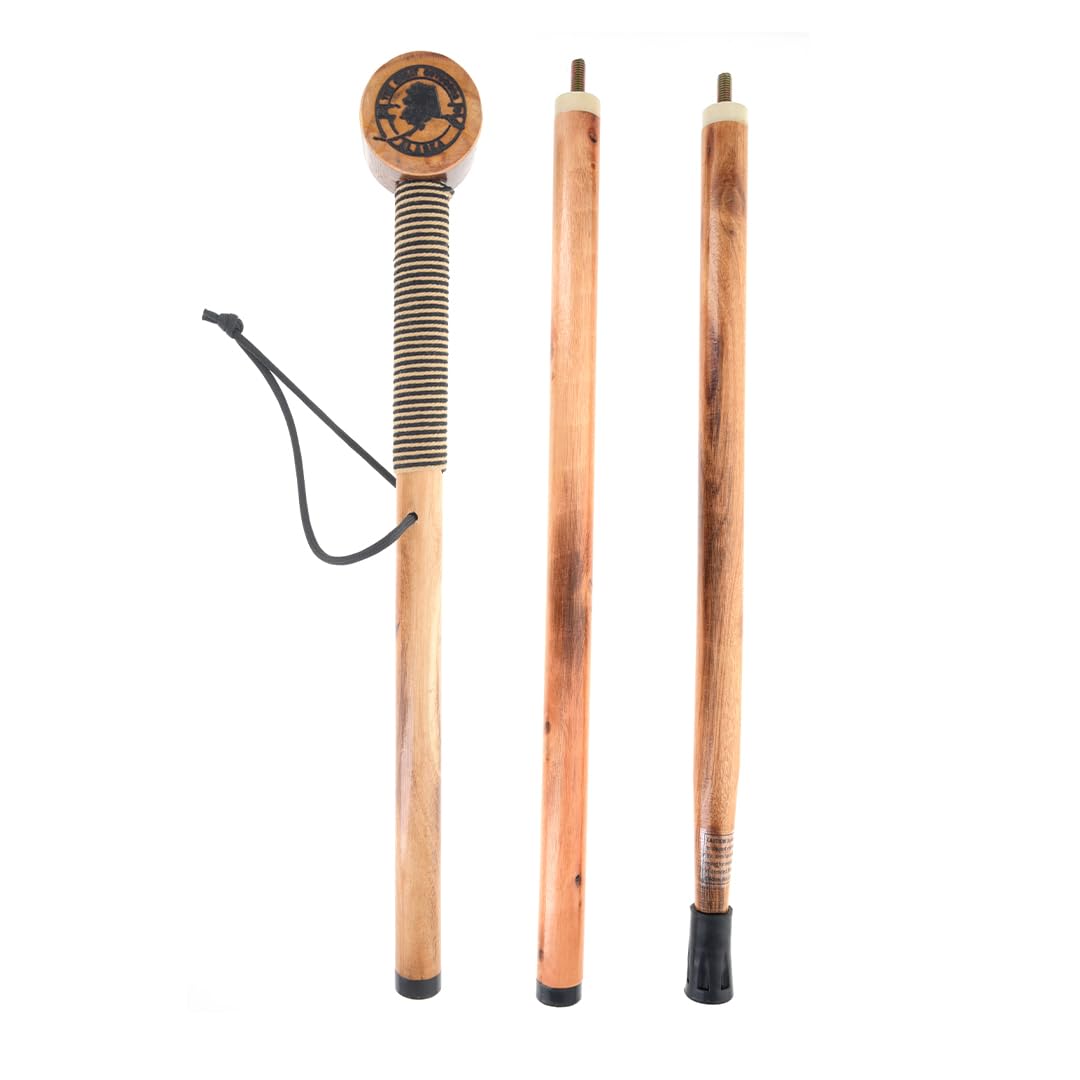 Snapklik.com : SE 3 Piece 55" Detachable Pine Wood Walking/Hiking Stick