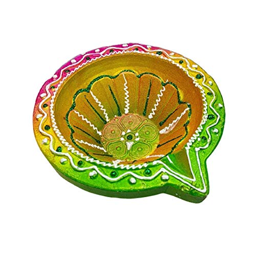 Buy Diwali Diya Fancy Akhand Diya (Multicolour) Online at Low Prices in ...
