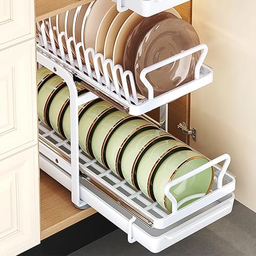 Amazon.com - CMINAUS Slideable Dish Drying Rack,Carbon Steel Dish Rack ...