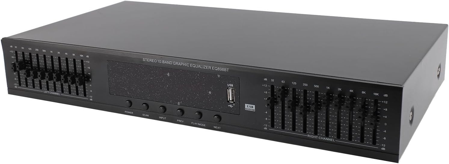 20-Band Audio Equalizer, Adjustable 20 Bands EQ Car Stereo Amplifier ...