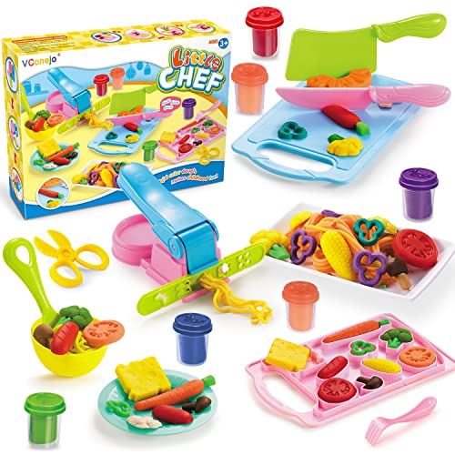 Color Dough Toys for Kid Kitchen Creations Little Chef Color Dough Set ...