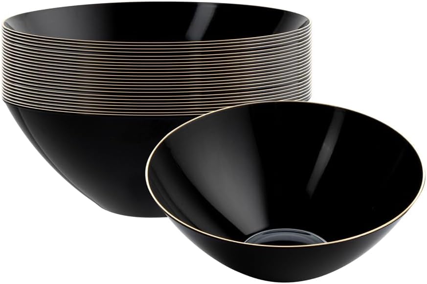 Amazon.com: Moderna 6 Ounce Plastic Bowls, 20 Durable Disposable Salad ...