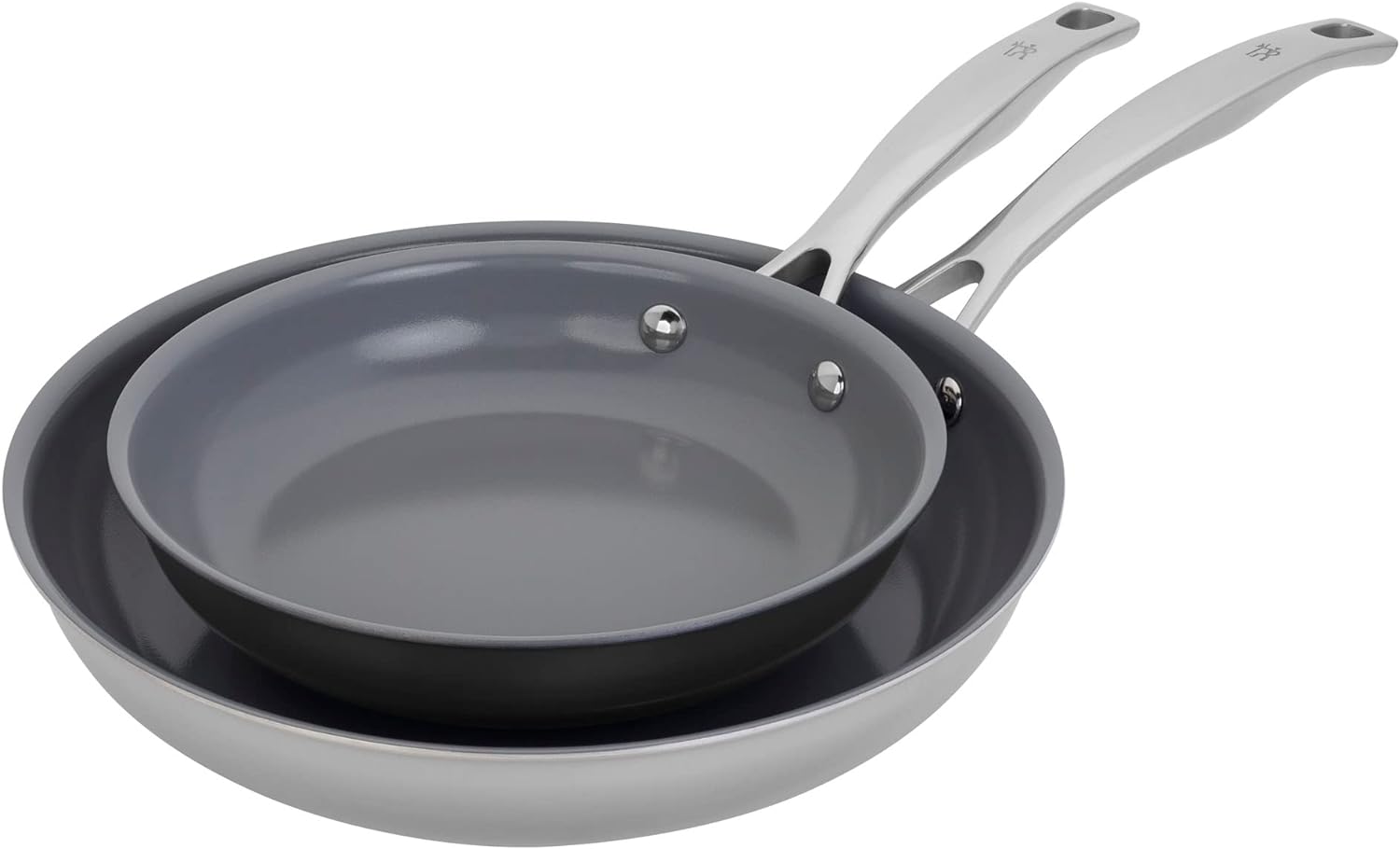 HENCKELS Clad H3 2-pc Induction Ceramic Nonstick Frying Pan Set, 8-inch ...