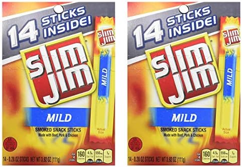 Amazon.com: Slim Jim Smoked Meat Sticks, Original Flavor, 6g Protein ...