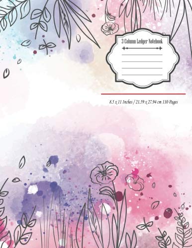 3 Column Ledger Notebook: Accounting Ledger Notebook Record Keeping ...