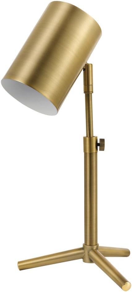 Amazon.com: Globe Electric 52097 Pratt Desk Lamp, 18 in 1, Brass 1-Light