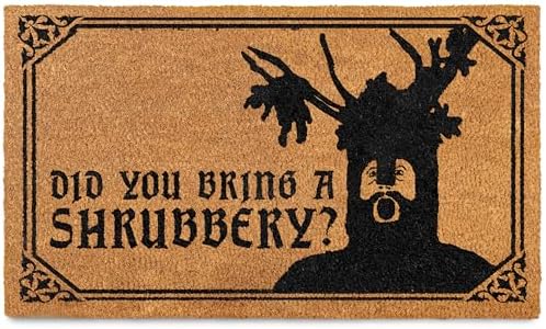 Amazon.com: MAINEVENT Did You Bring a Shrubbery Monty Door Mat 30x17 ...