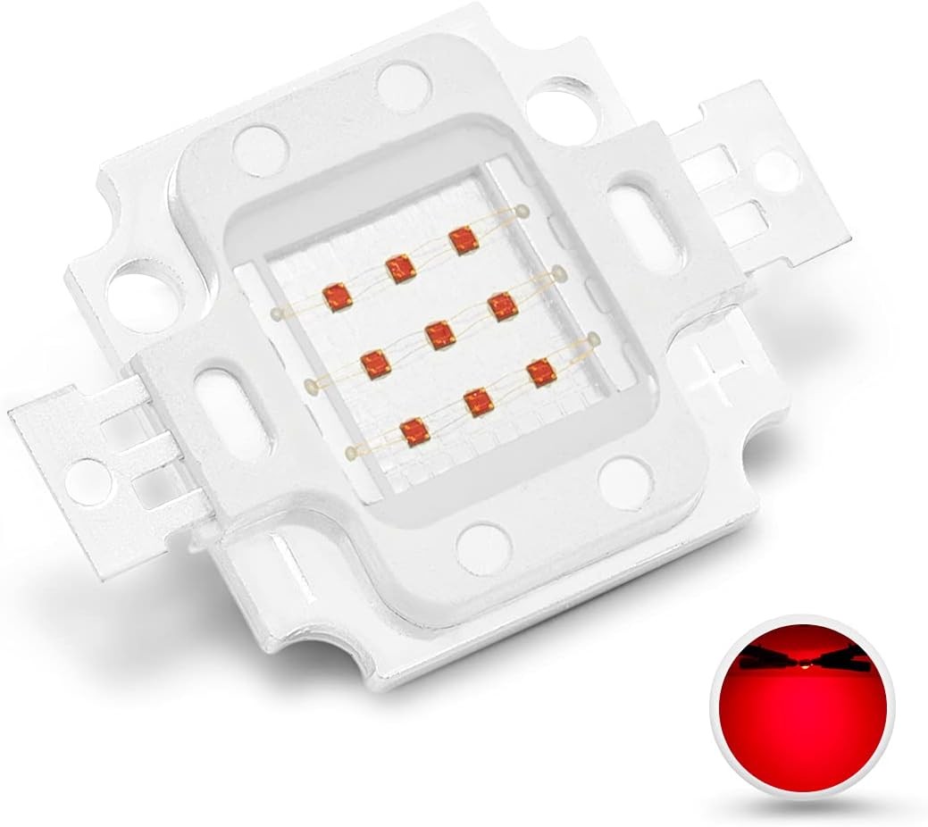 CHANZON High Power Led Chip 10W Red (900mA / DC 6V - 7V / 10 Watt ...