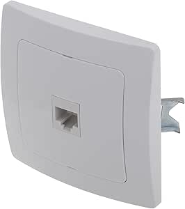 CableMarkt - RJ45 socket 80X80 mm white color recessed to the wall ...