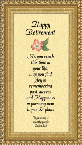 Retirement Poem Framed Gift 3.5" X 7" with Built in Easel : Amazon.in ...