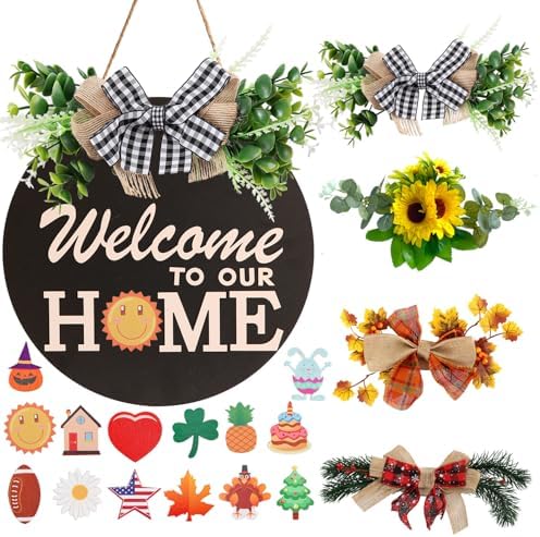 Amazon.com: EgticLive Interchangeable Welcome Sign for Front Door ...