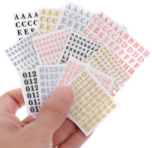 12Sheets Small Letter Stickers for Scrapbooking, 0.25-0.5cm Mini ...