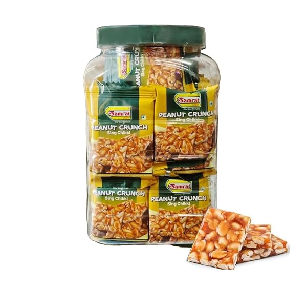 Samrat | Peanut Sing Chikki Indian Sweets |Crunchy Gud Patti and ...