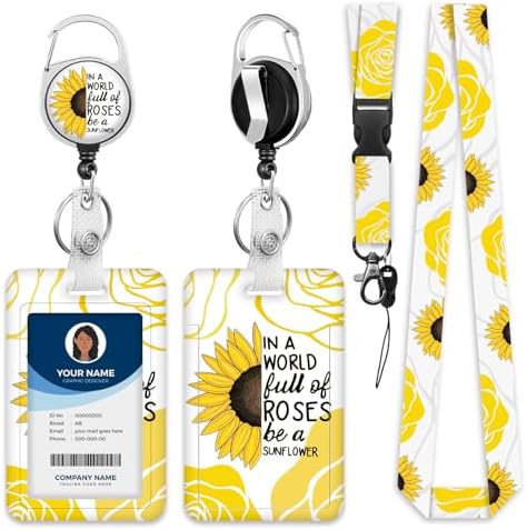 Amazon.com : Plifal Teacher Lanyards for Id Badges Reel Retractable ...