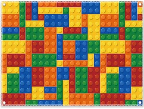 Amazon.com: ZTHMOE 96x72inch Building Blocks Theme Backdrop Colored Toy ...