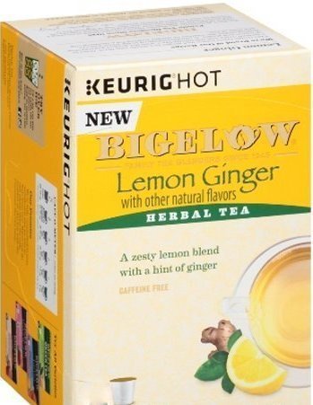 Amazon.com : Bigelow Lemon Ginger Herbal Tea K-Cup Pods (18 k-cups ...