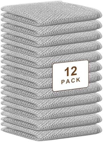 Amazon.com: Urxvog 6Pcs Non Scratch Wire Dishcloth, Upgraded Wire ...