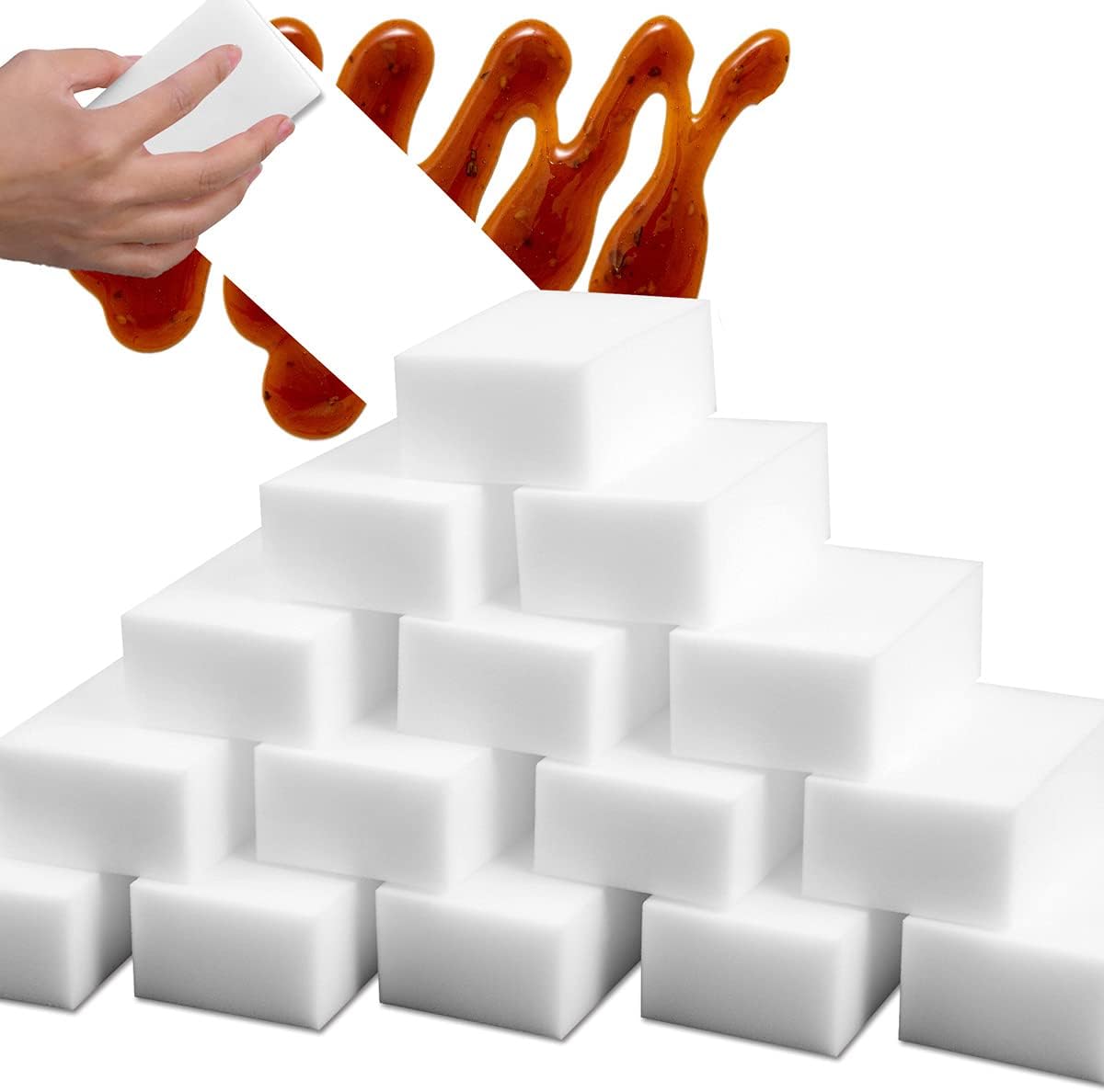 Amazon.com: 100 Pack Extra Thick Magic Sponge Eraser Cleaning Melamine ...