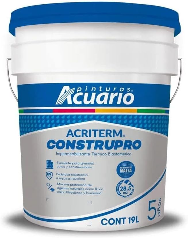 Pinturas Acuario Impermeabilizante Acuario Acriterm Construpro 5 Años