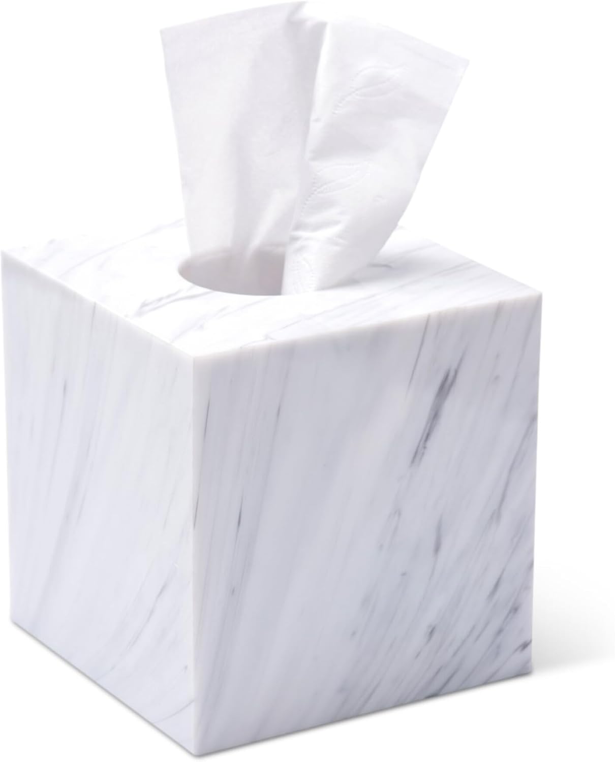 Amazon.com: Tissue Box Cover Holder Square Marble Tissue Box Holder ...
