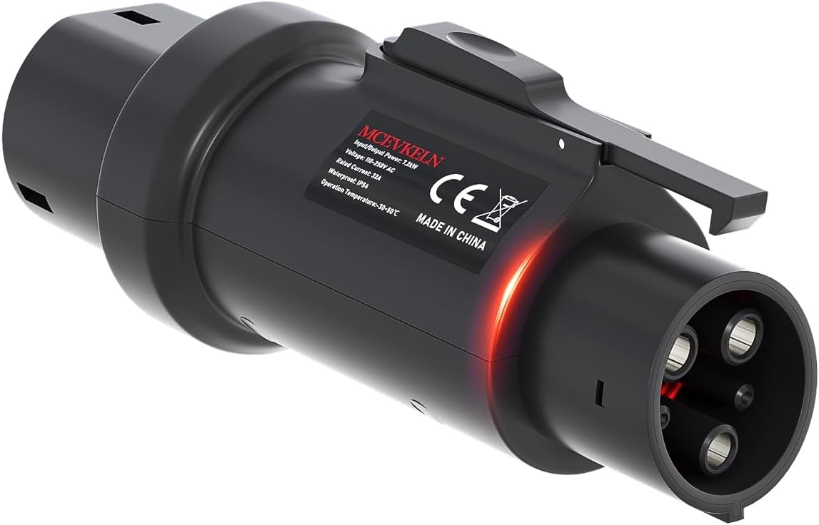 Convitex Ladekabel Typ 1 auf Typ 2 EV Adapter Female to Male Ladegerät ...