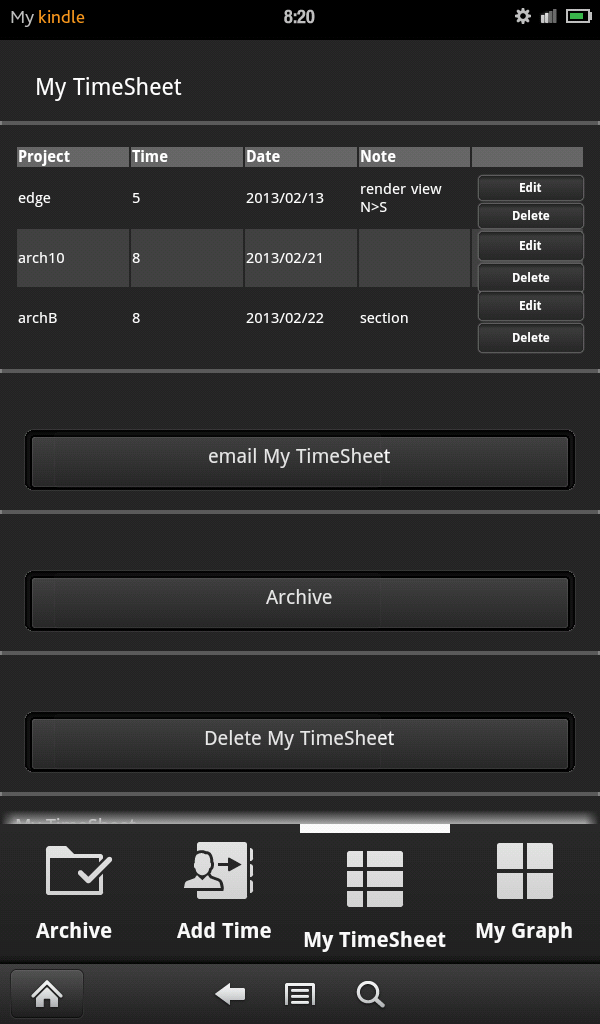TimeSheet-Amazonアプリストアのアプリ