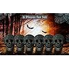 Amazon.com : Reusable Ceramic Black Halloween Skull, Fire Pit Skulls ...