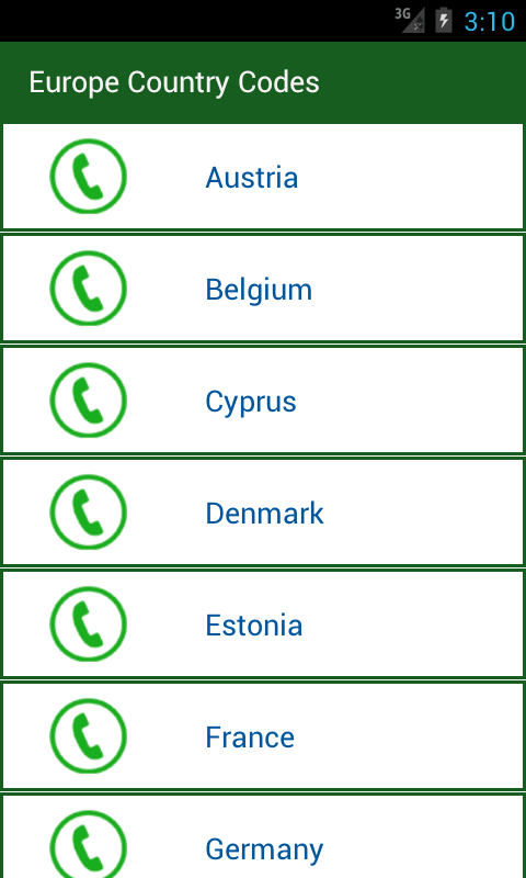 Europe Country Codes - App on the Amazon Appstore
