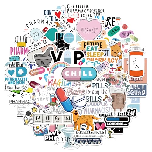 Snapklik.com : Cute Pharmacist Stickers Pharmacy Stickers Pack 50PCS ...