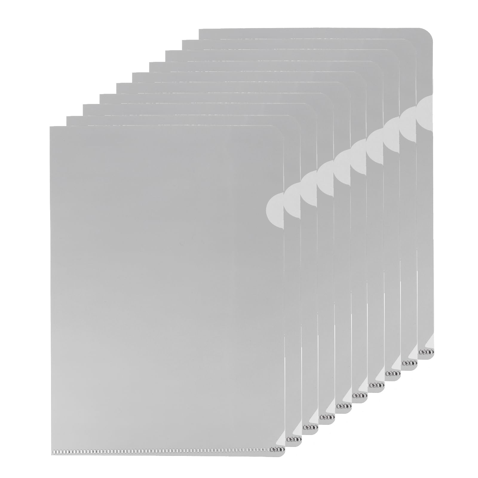 PATIKIL L Type Folders 50 Pack A5 Plastic File Project Pockets Clear ...