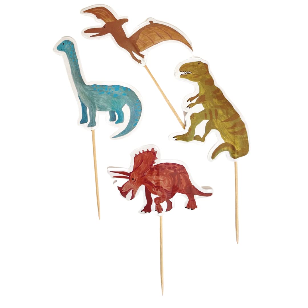 Amazon.com: Dinosaur Toppers (Set of 12) | Dinosaur Cupcake Tops ...