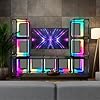 Amazon.com: FUSLITE Storage Cabinet with LED Infinity Mirror Light ...