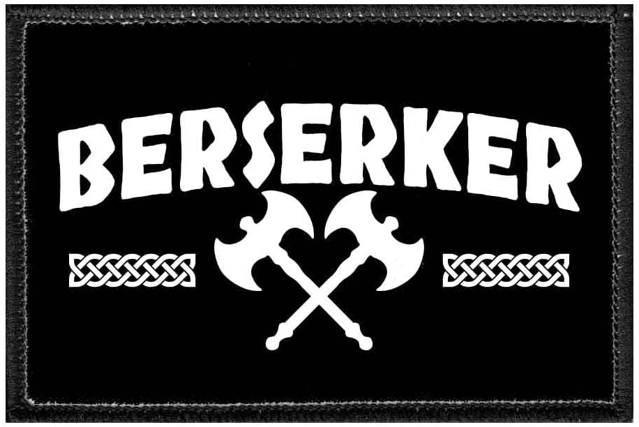 Amazon.com: Berserker | Hook and Loop Attach for Hats, Jeans, Vest ...