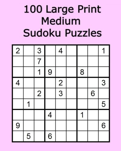 100 Large Print Medium Sudoku Puzzles: Murchadh, Terry: 9781546474630 ...