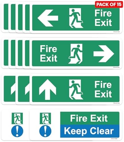 SAFETYKING® 1 Piece Fire Exit Sticker Running Man Right Sticker | 30 cm ...