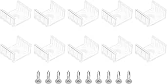 PATIKIL LED Strip Light Clips, 50 Pack Mounting Bracket Fixing Clips ...