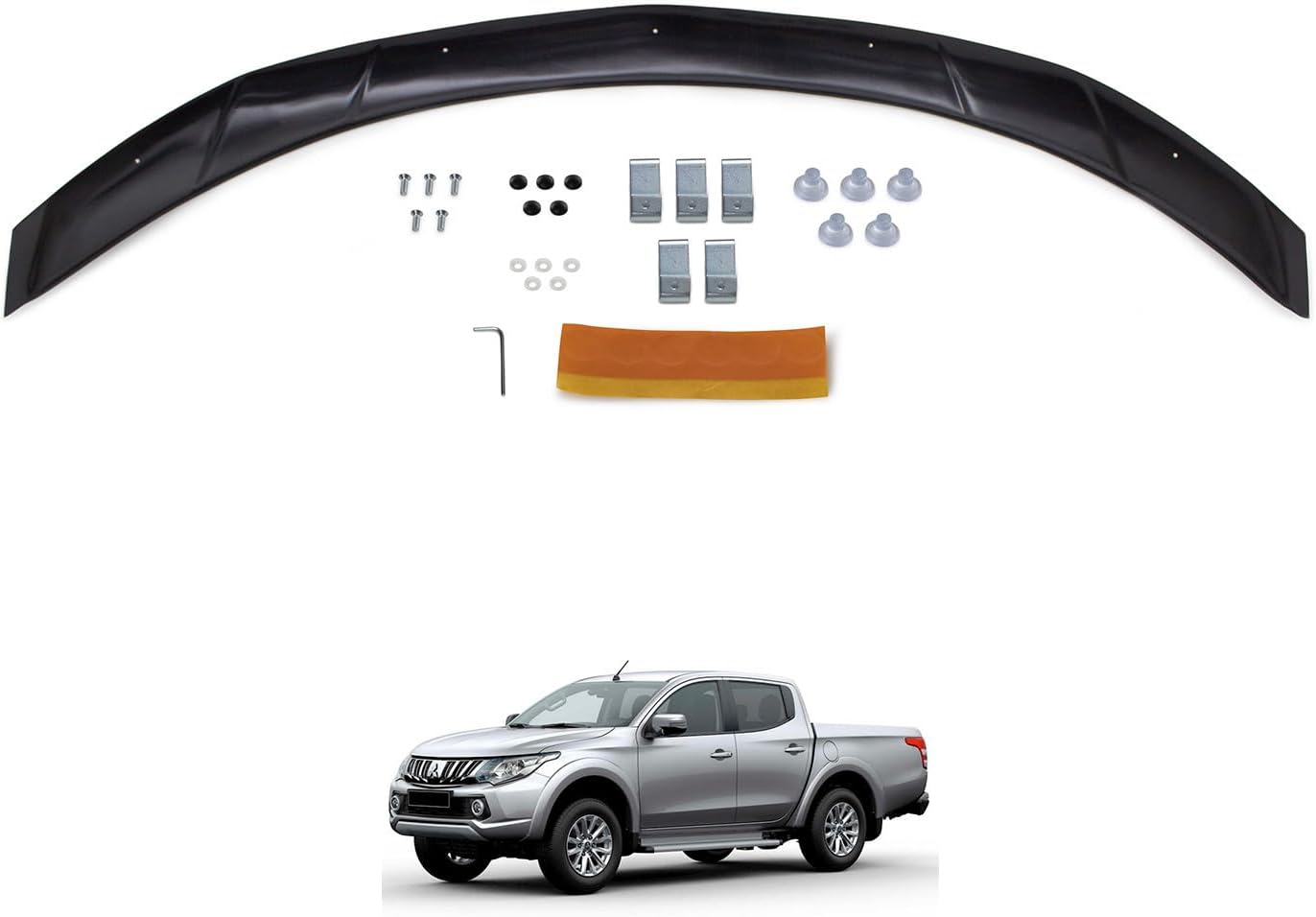 Amazon.com: Protector de capó Ehiltek – para Mitsubishi L200 (2015-2019 ...