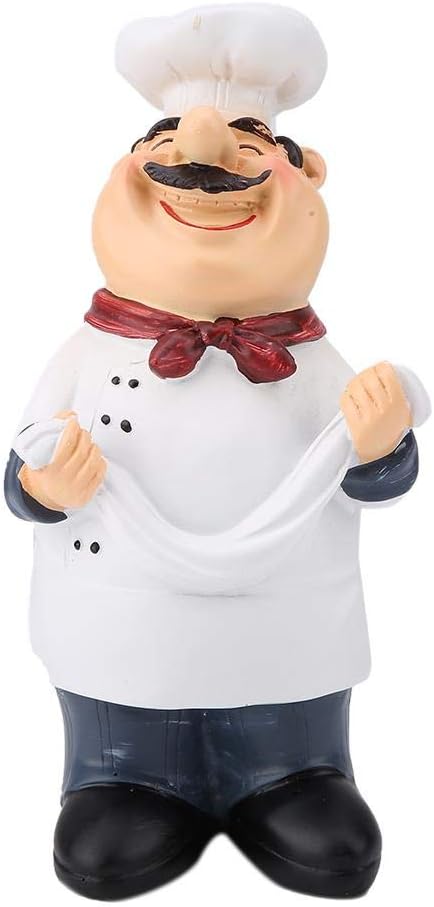 Amazon.com: Chef Figurines American Vintage Country Happy Chef Resin ...