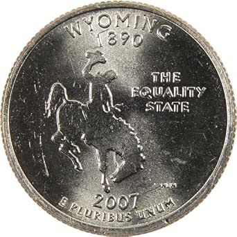 2007 D Wyoming State Quarter BU Uncirculated Clad 25c Coin at Amazon's ...