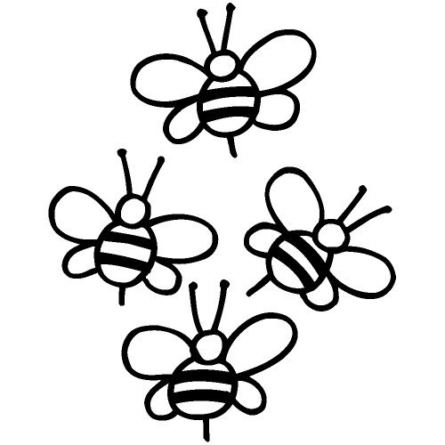 Amazon.com: Swarm of Bees Decal Sticker (black), Decal Sticker Vinyl ...