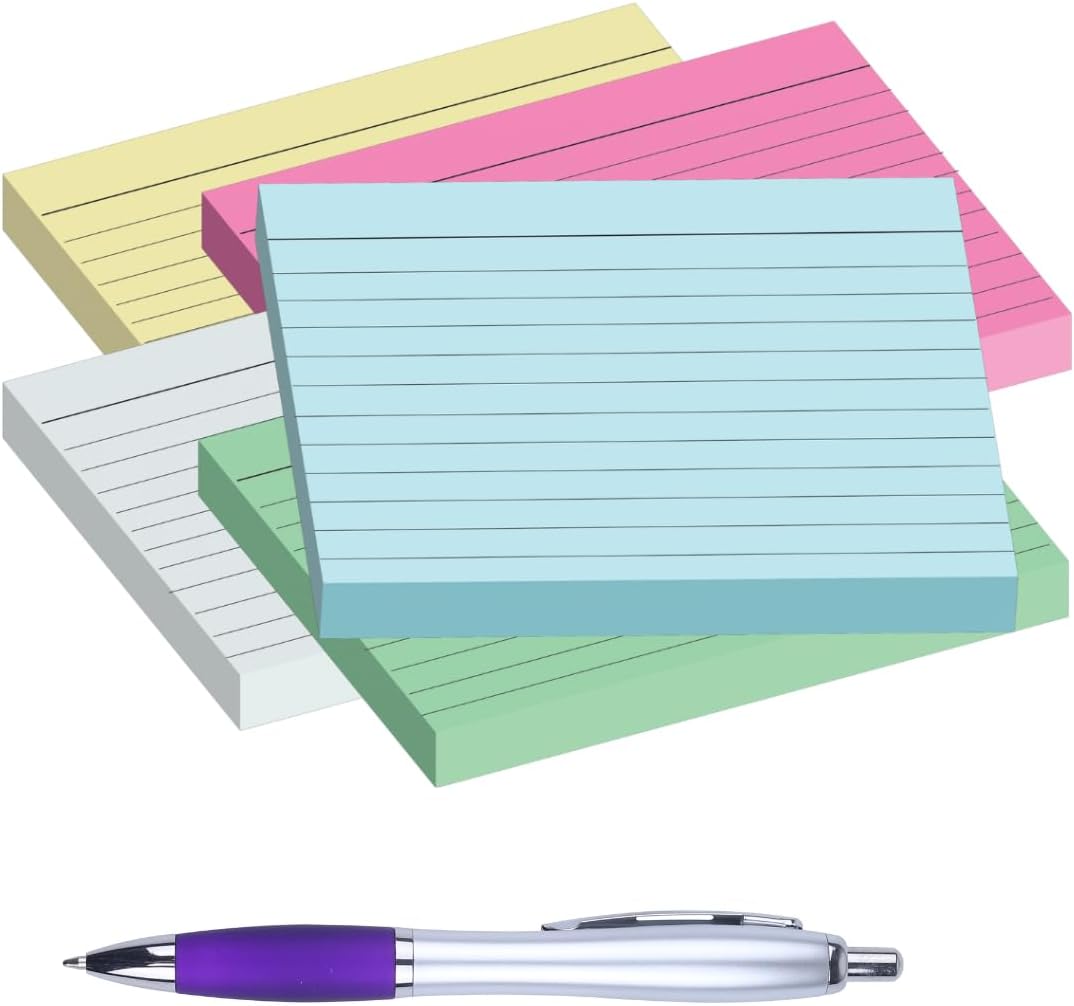 Flash Revision Record Index Cards - 400 Pieces Assorted 5 Colours 80 ...