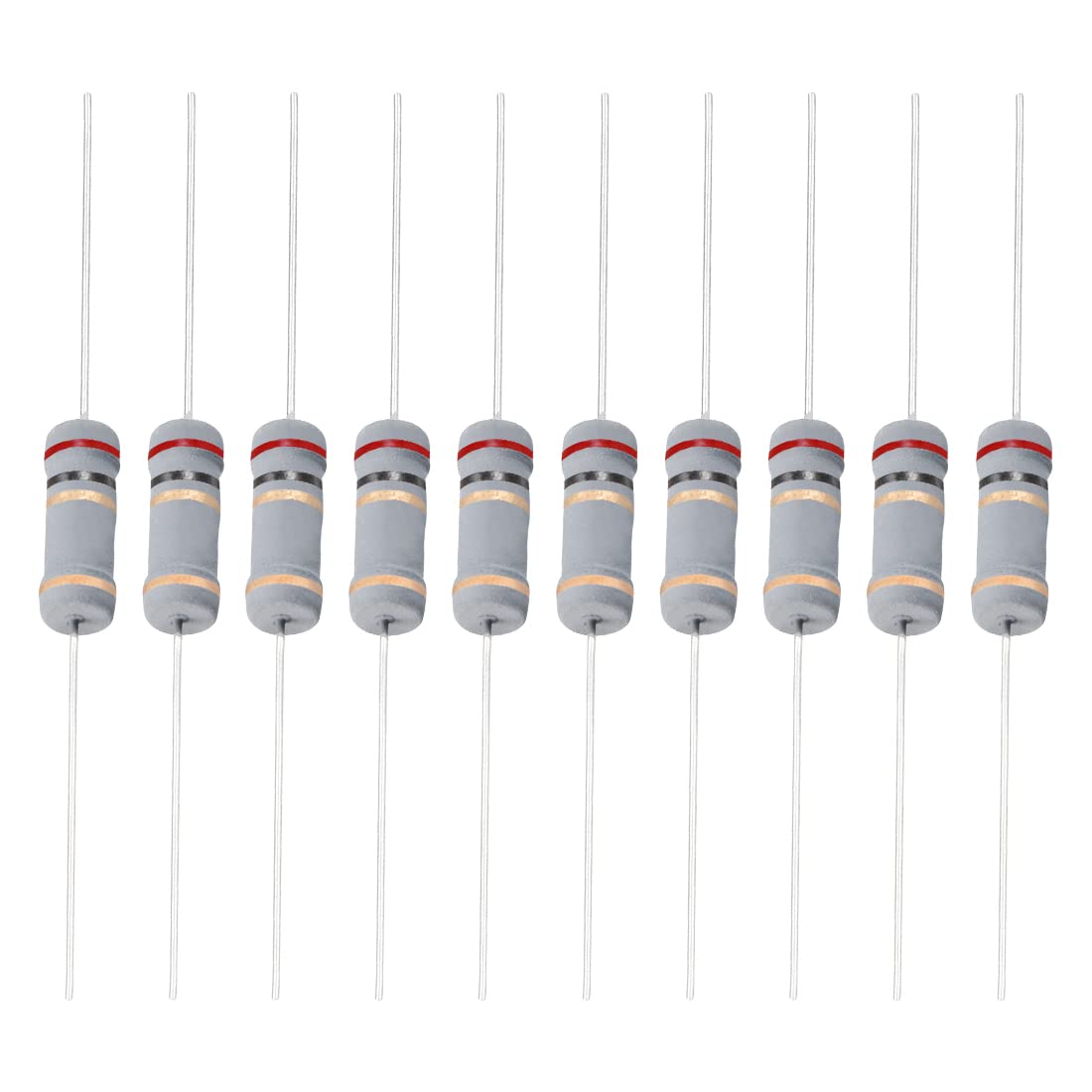 YOKIVE 200 PCS Carbon Film Resistors, 2W 2 Ohm 5% Tolerances Resistor ...